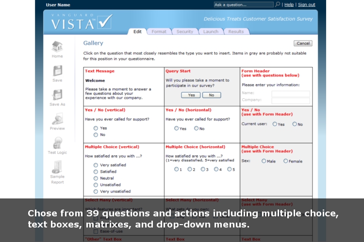 vista survey system