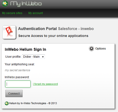 2fa sign in form for salesforce