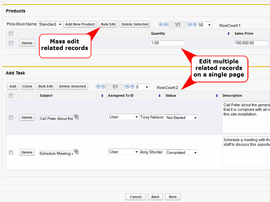 data table component