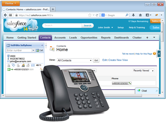 salesforce classic voip studio open cti