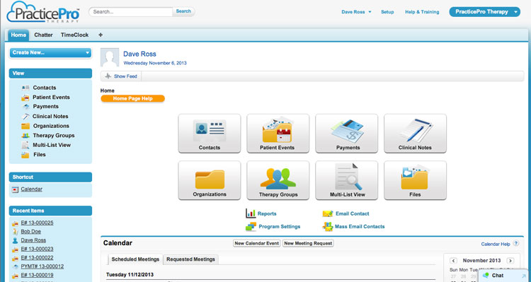 practicepro therapy home page