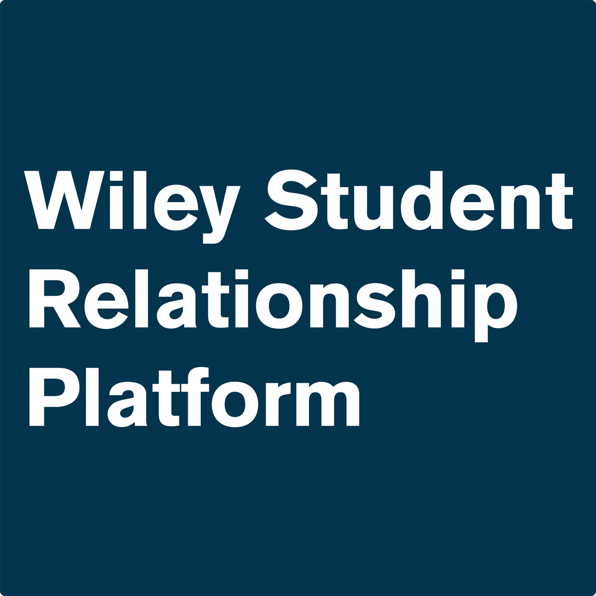Wiley Student Relationship Platform™