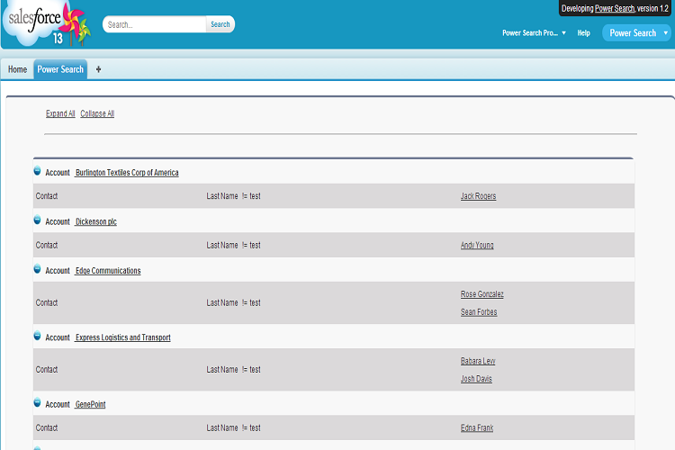 expandable search result