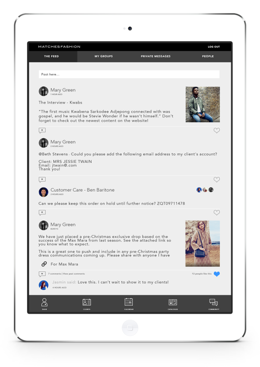 brand hub internal news feed