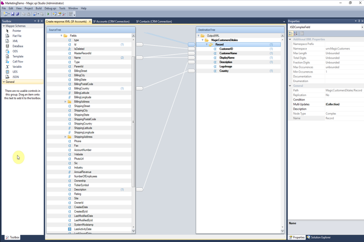 visual magic xpi data mapper screenshot