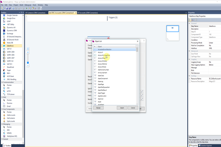 magic xpi for salesforce screenshot