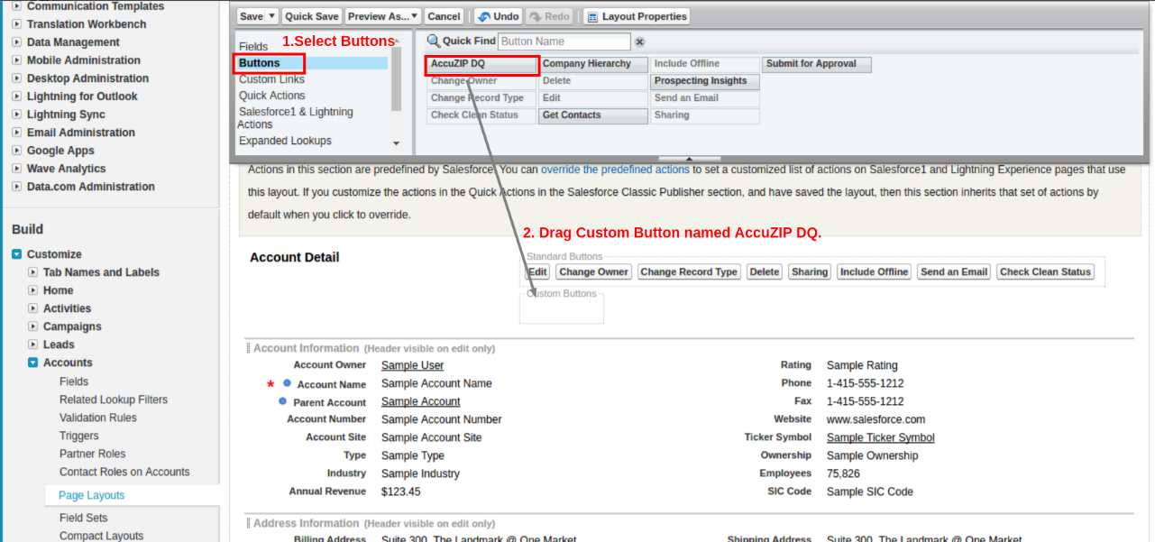 accuzip dq custom layout