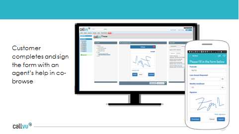 example filling a form in co browse