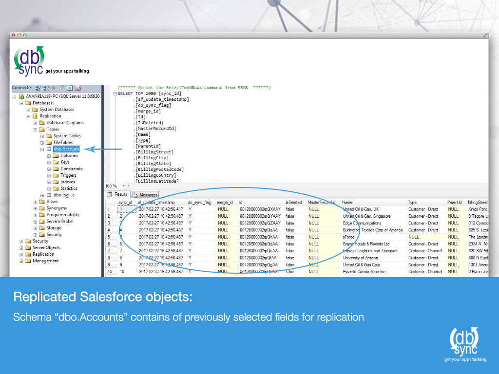 replicated salesforce objects