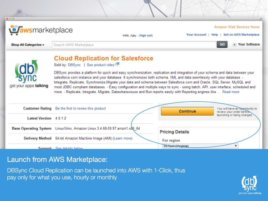 lunch from aws marketplace