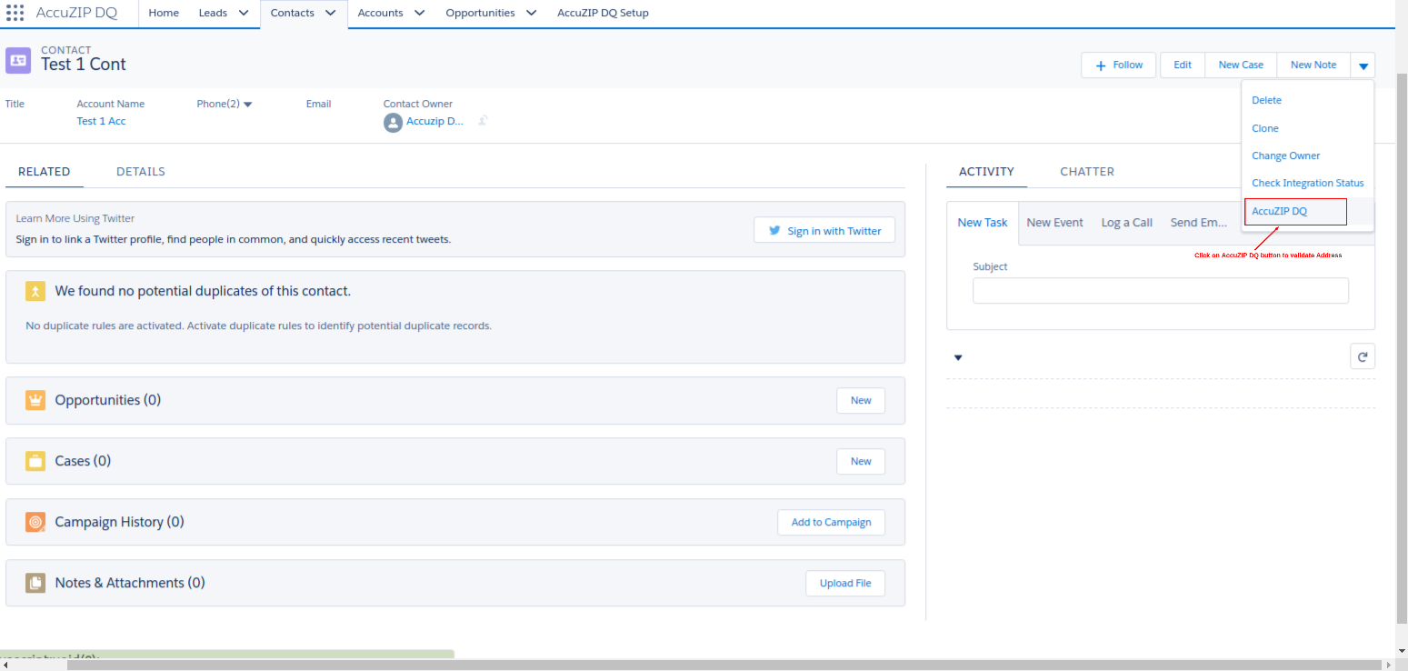 accuzip dq layout button lightning ui