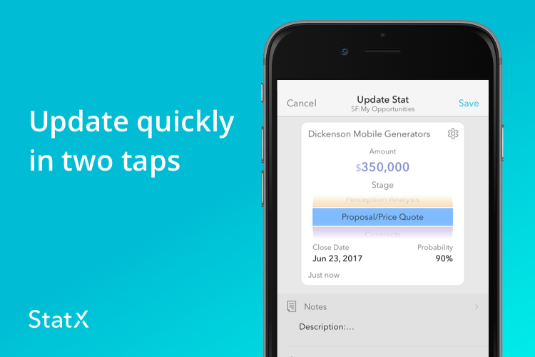update quickly in two taps