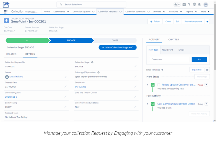 manage collection requests