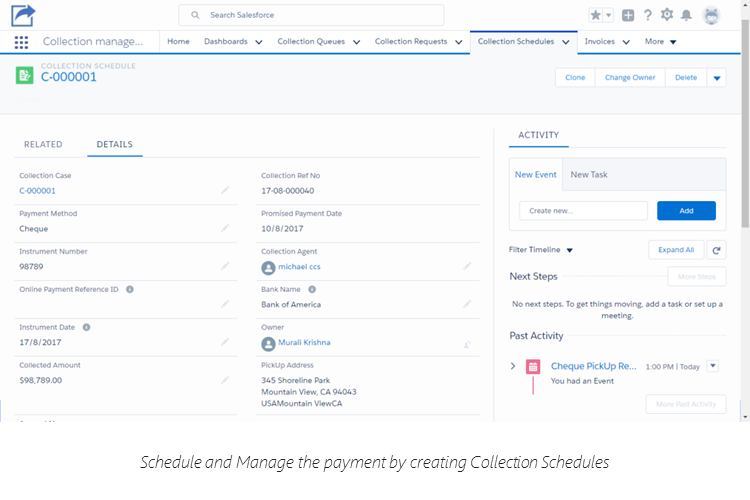 schedule manage payments from your customer