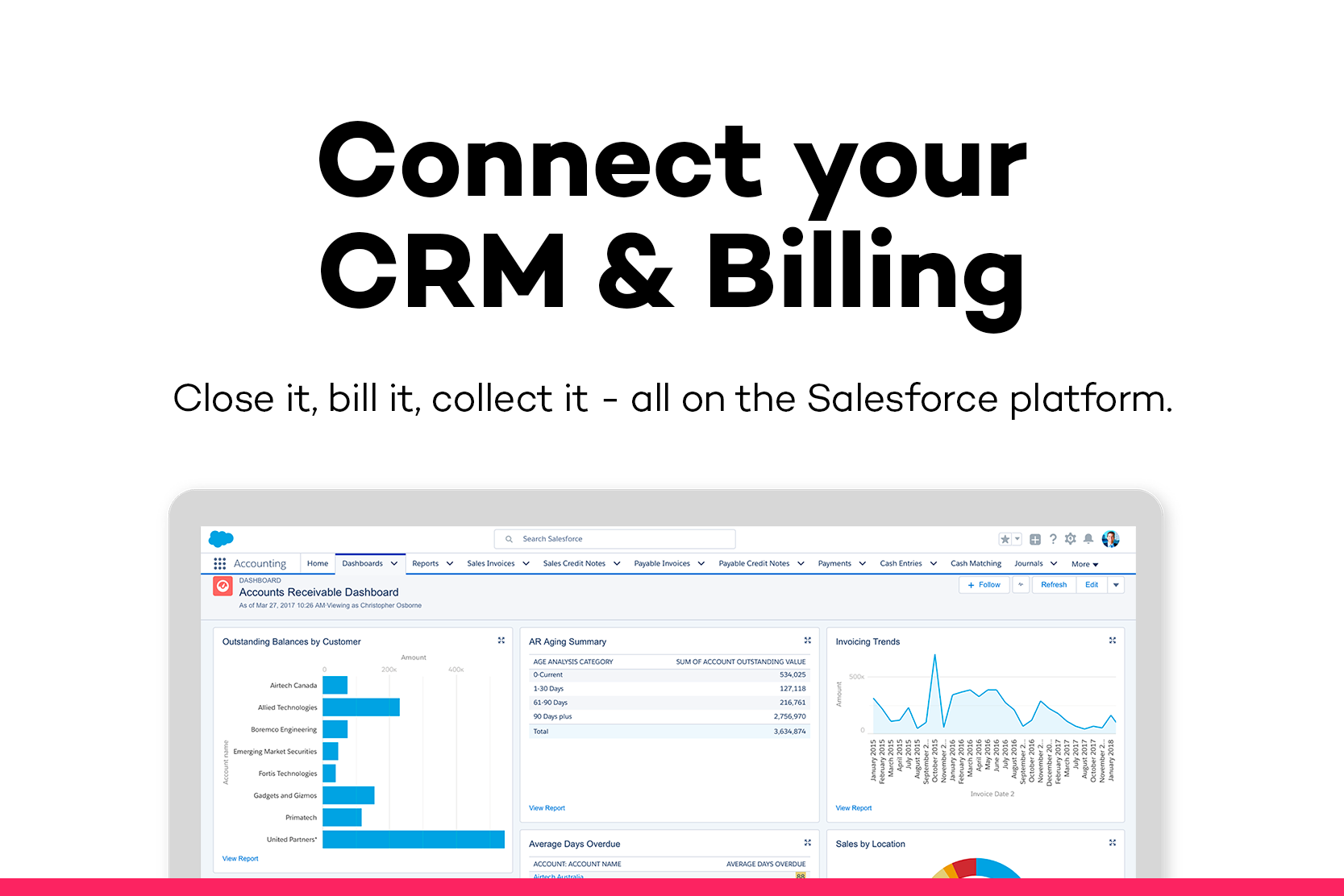 automate the entire billing and collections process all on salesforce