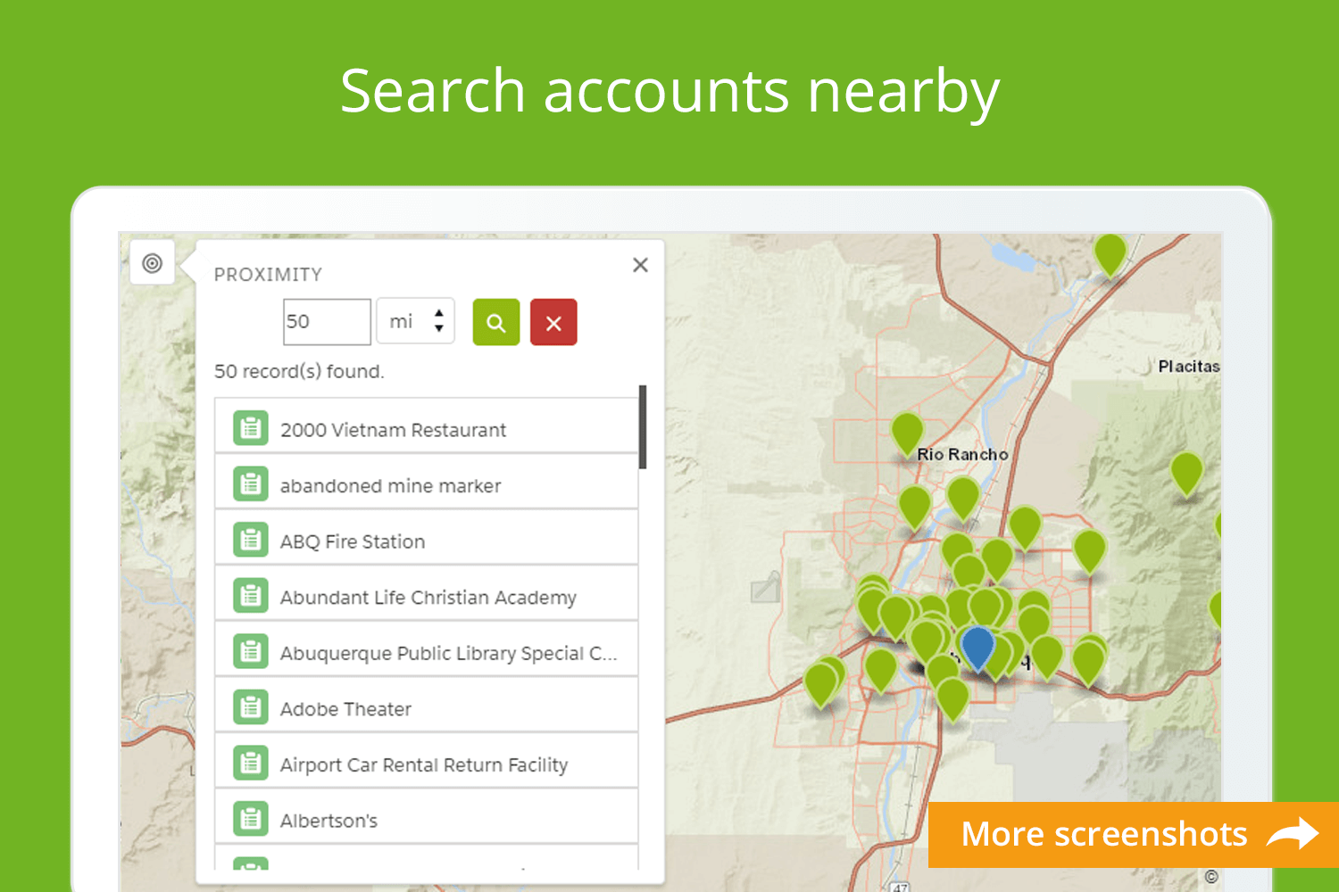 search accounts nearby