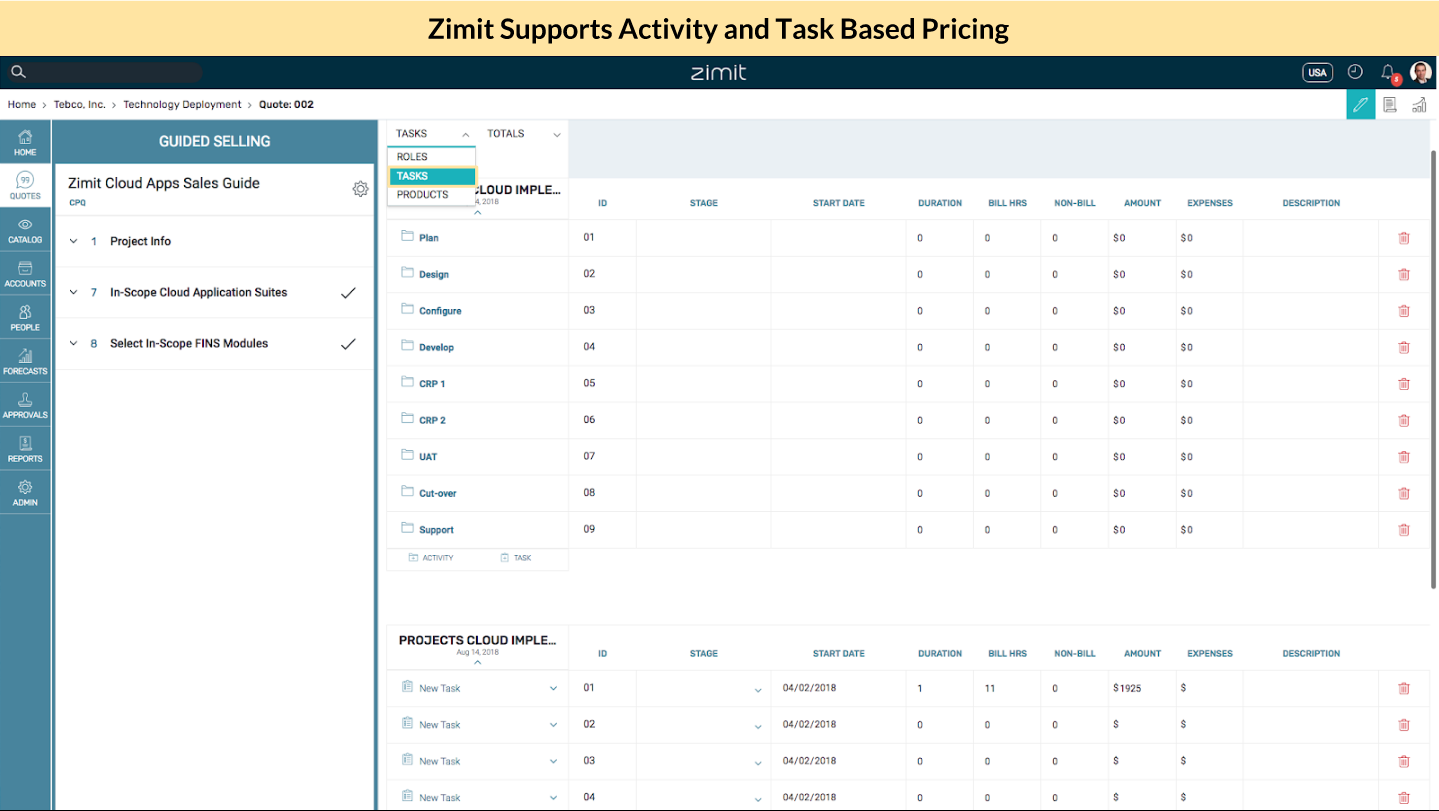 start a quote from salesforce with one click