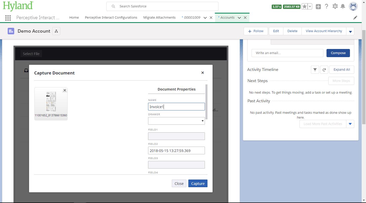 documents can be captured with pre configured document metadata in ...
