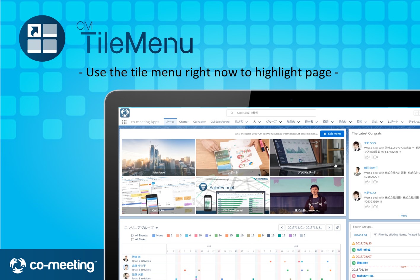 you can quickly create beautiful tile menus