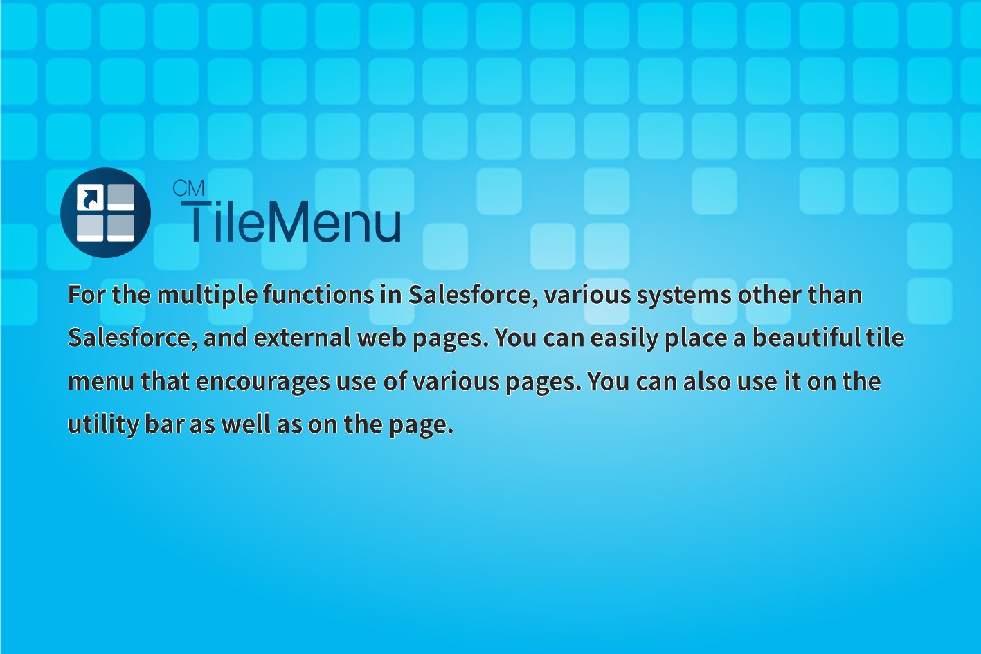you can quickly create beautiful tile menus