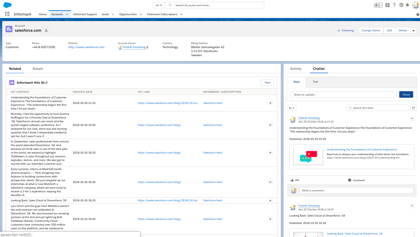 news archive per account