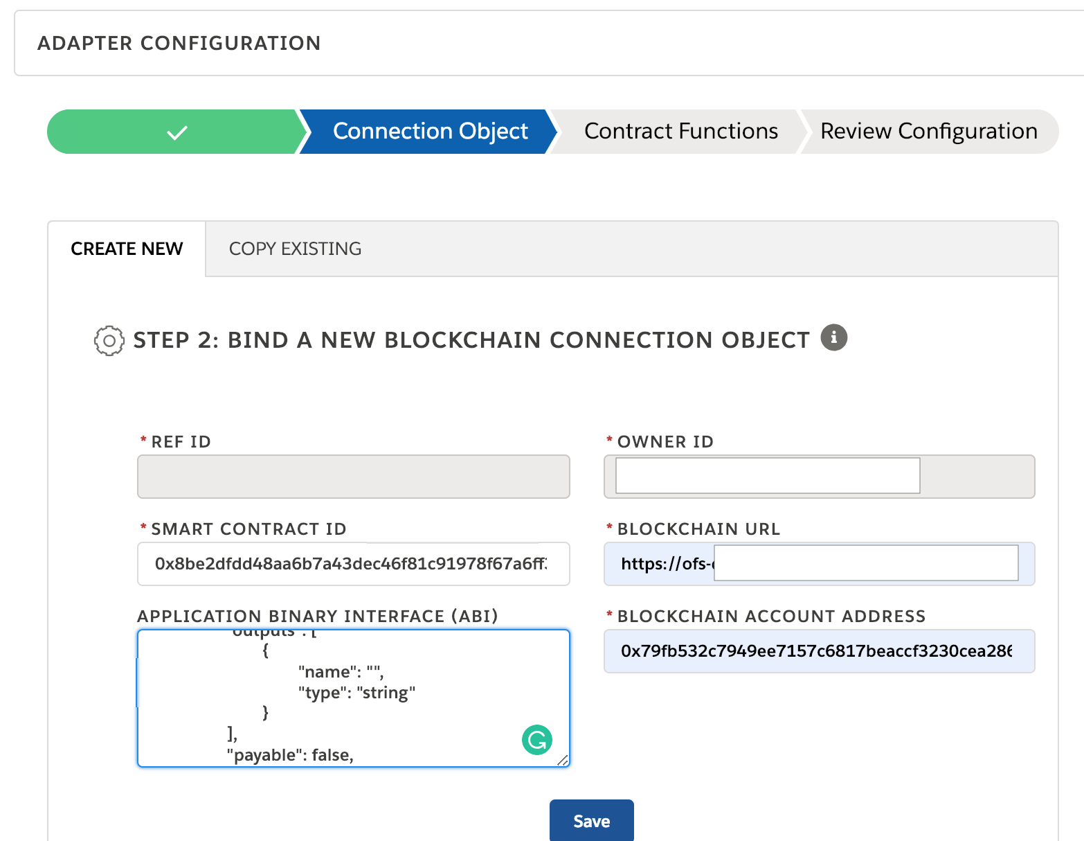 configuration step 2
