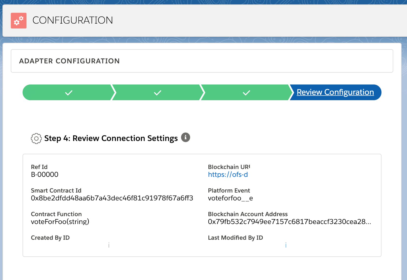 review configuration