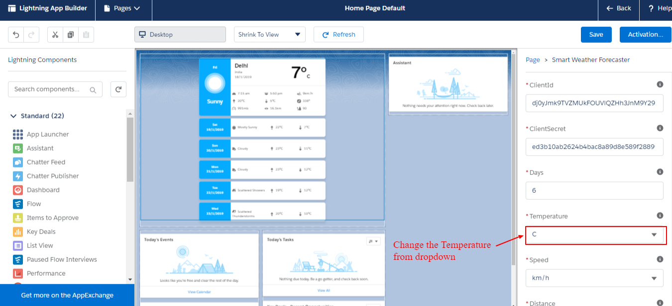 configuration settings