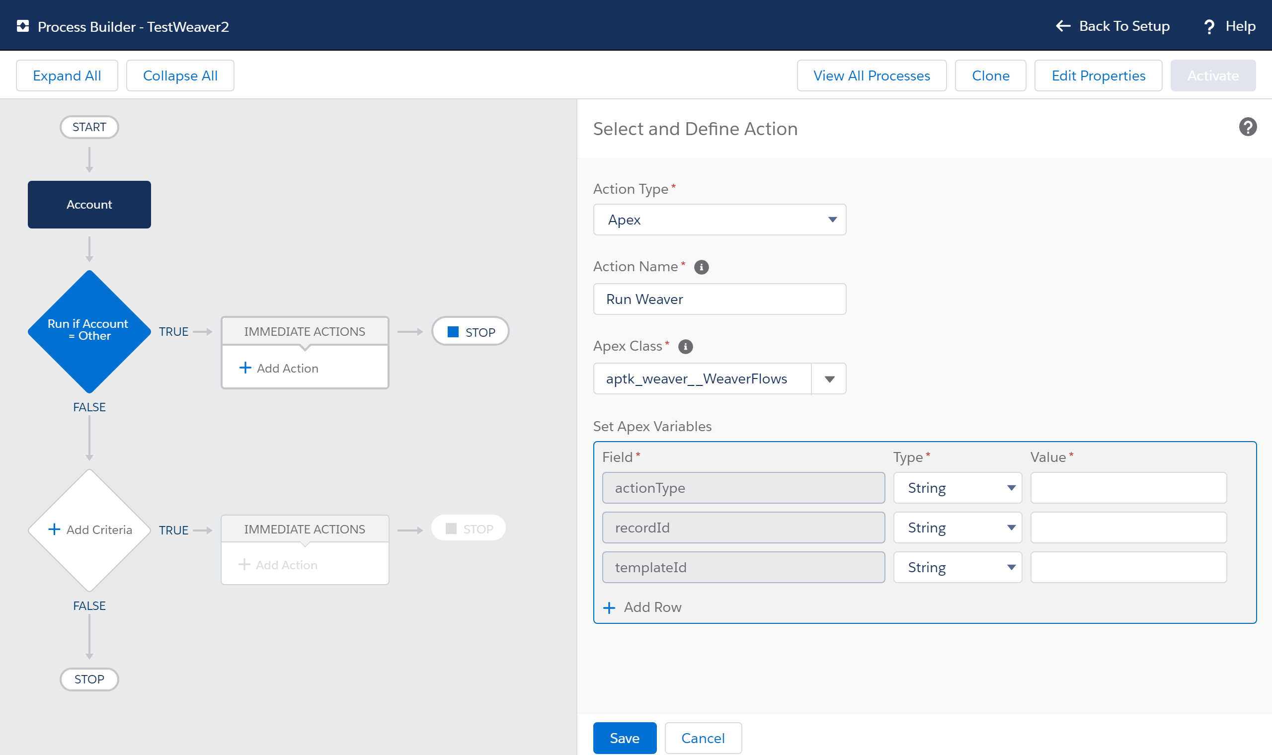 add weaver into your processes with url buttons flows process builder ...