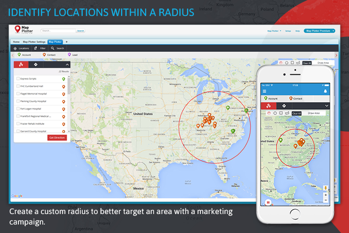 identify locations within a radius