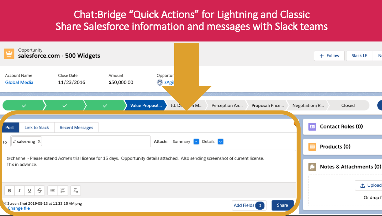 chat bridge quick actions in salesforce for easy message exchange with ...