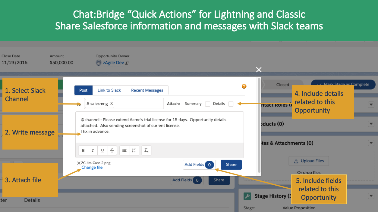 chat bridge quick actions for lightning and classic for any salesforce ...