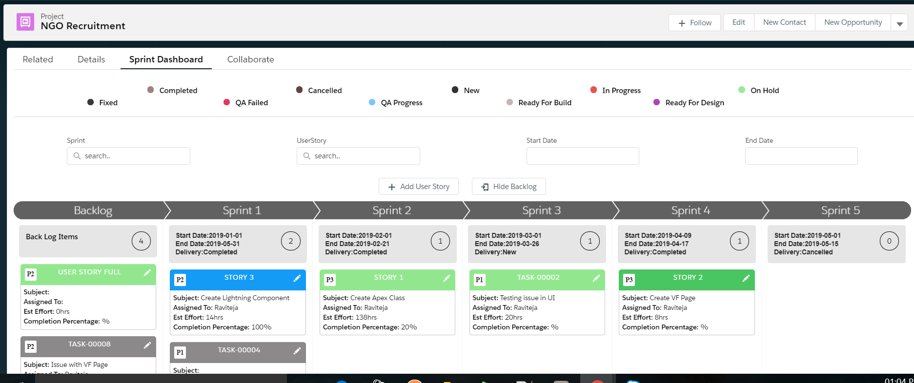 agile project management sprint planning