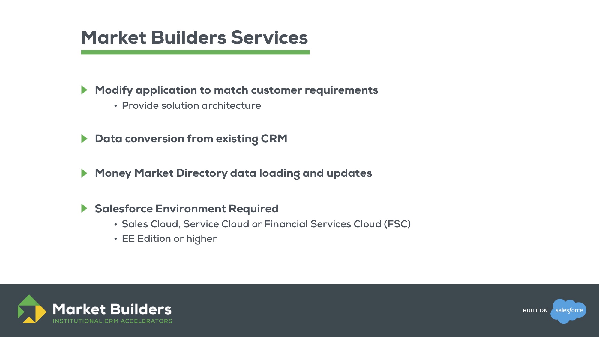 market builders crm implementation services