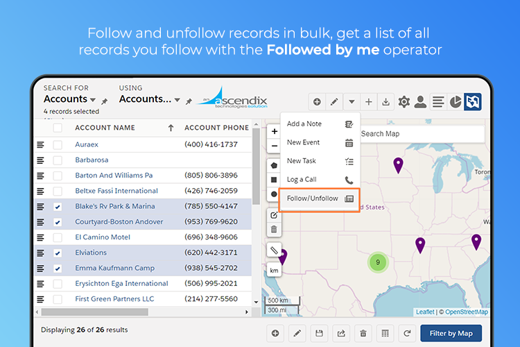 get a list of records you follow in salesforce mass follow or unfollow salesforce records