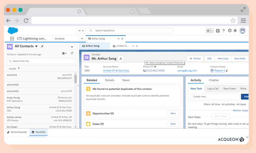 cti toolbar minimized allowing agents full crm access