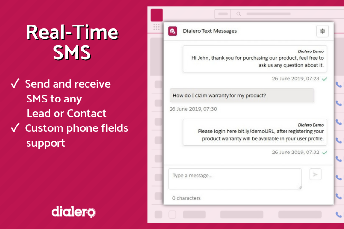 instant 1 on 1 live sms conversations