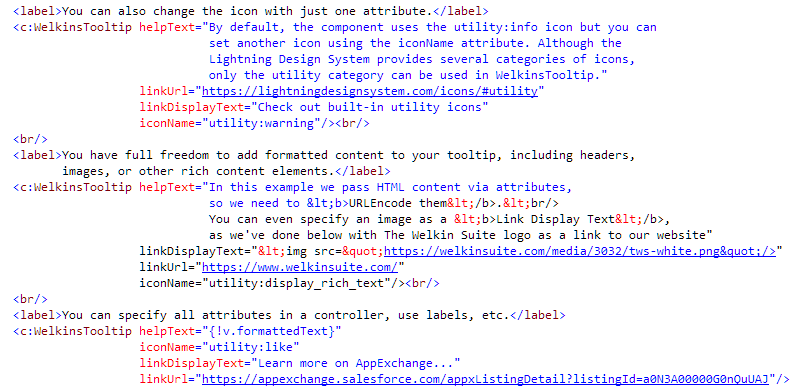 various use case samples available out of the box