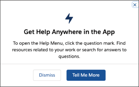 get help anywhere in the app