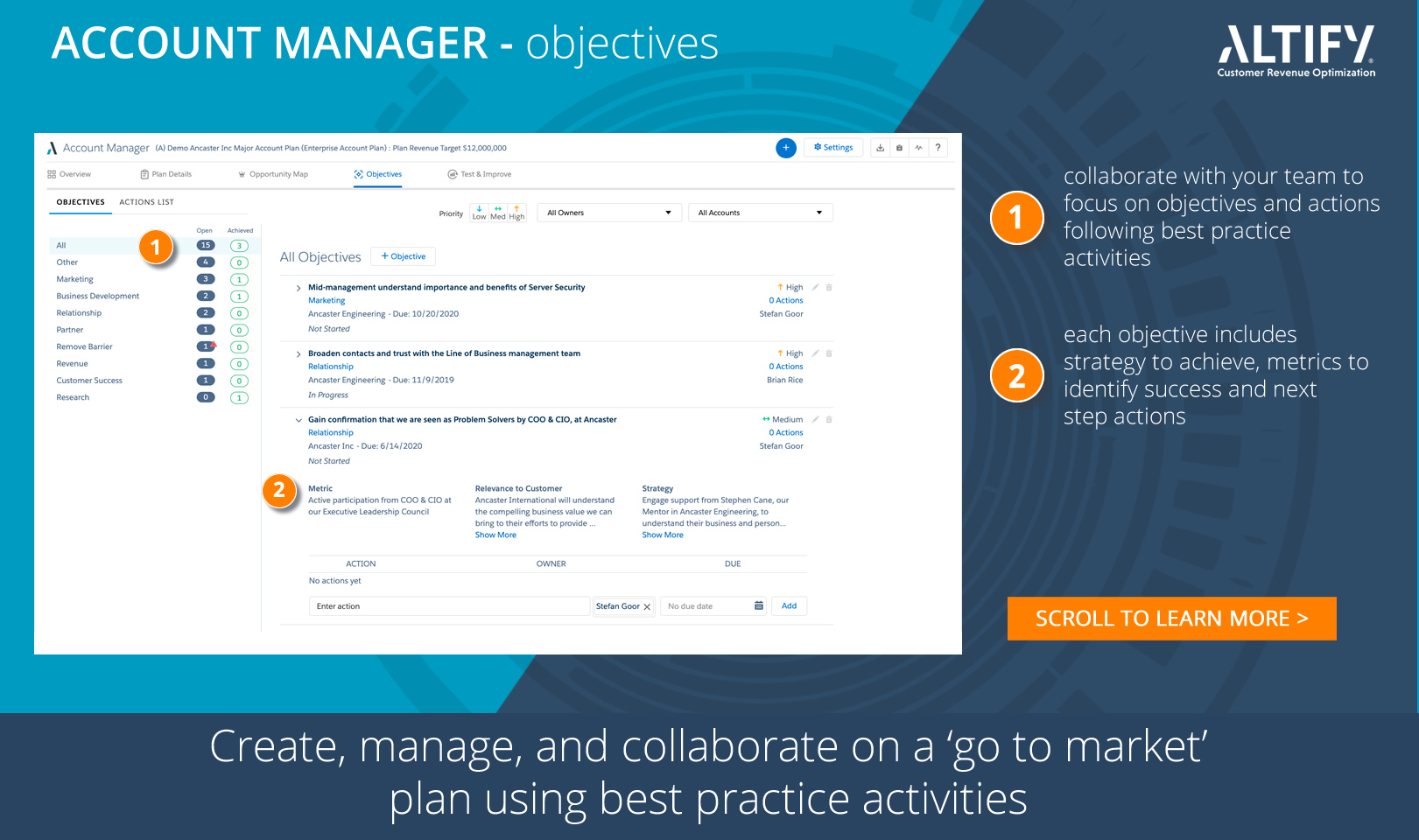 account manager objectives
