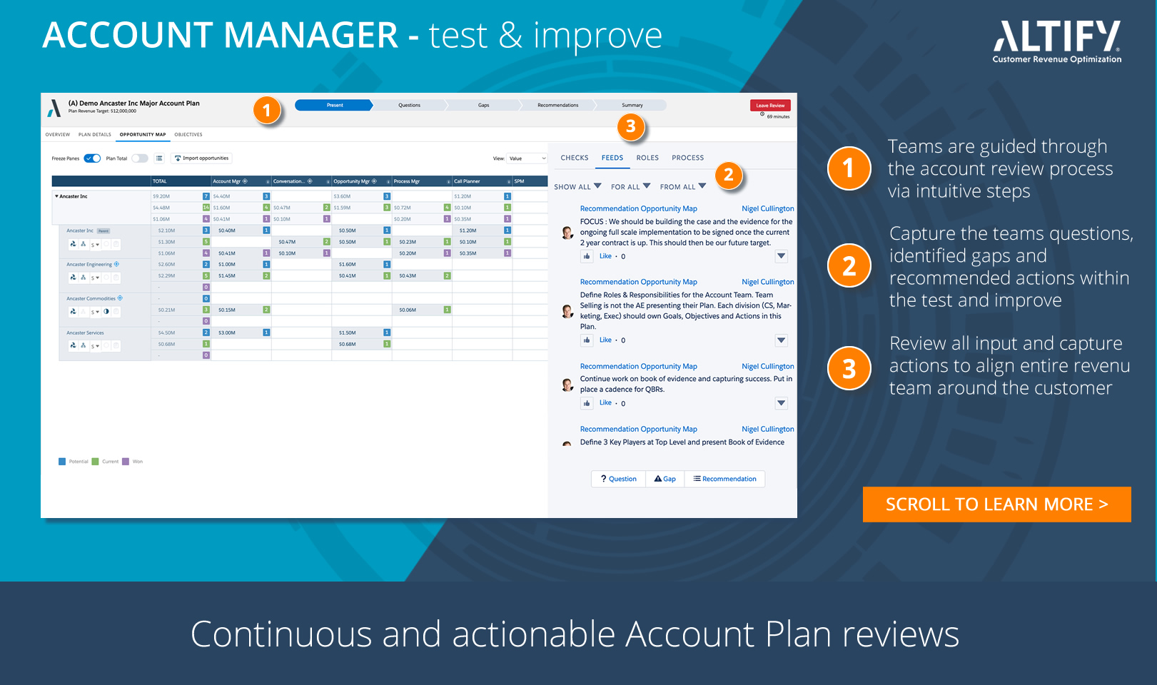 account manager test and improve
