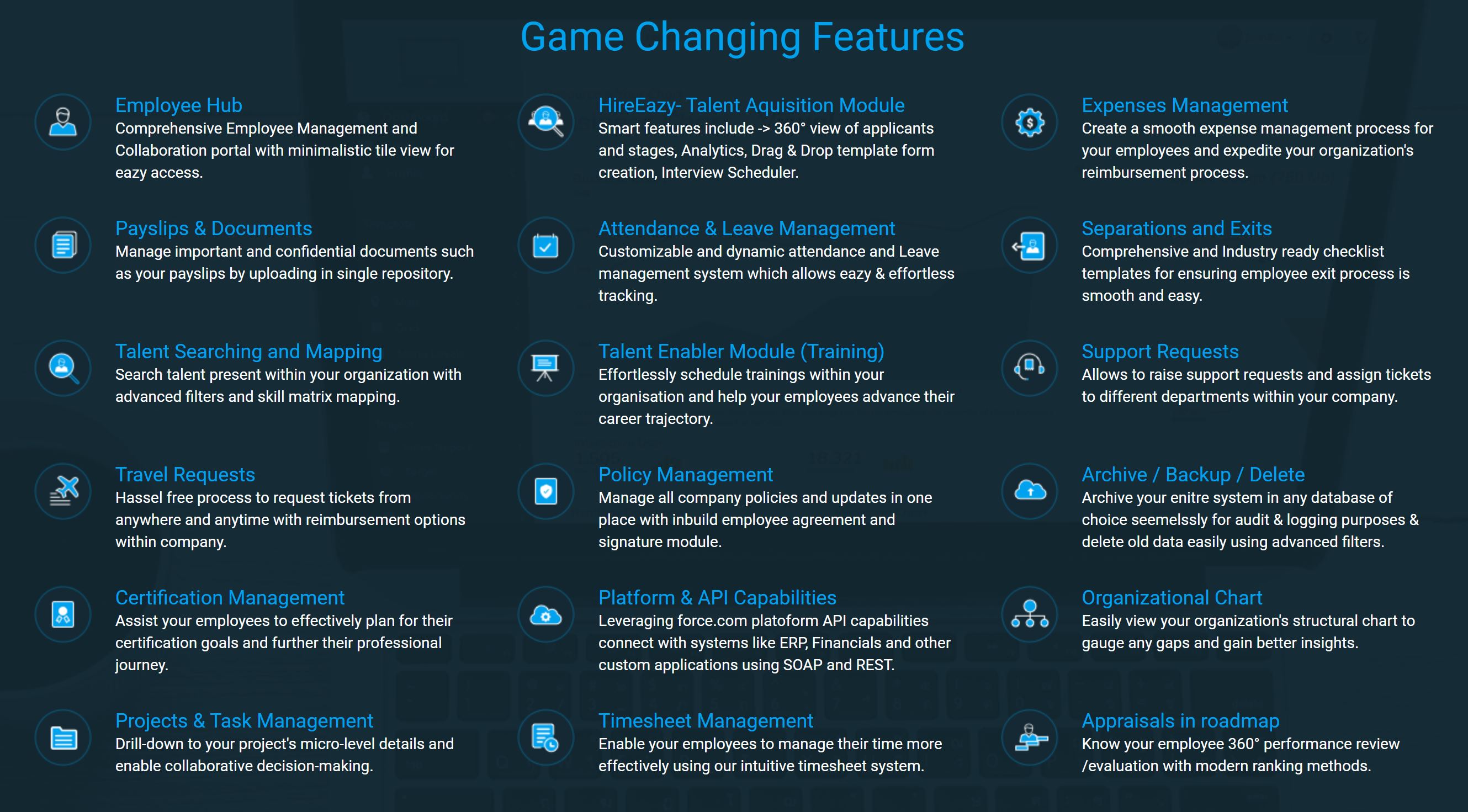 game changing features