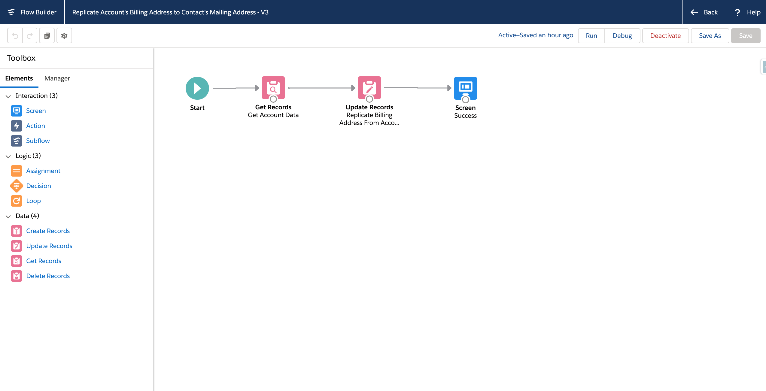 Replicate Account Address to Contacts