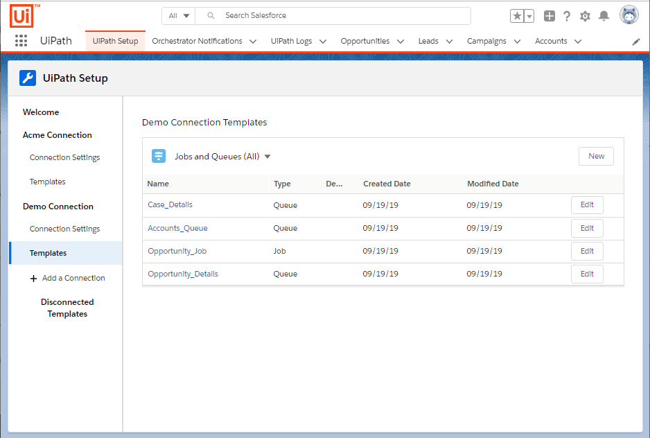 see a list of all of your templates