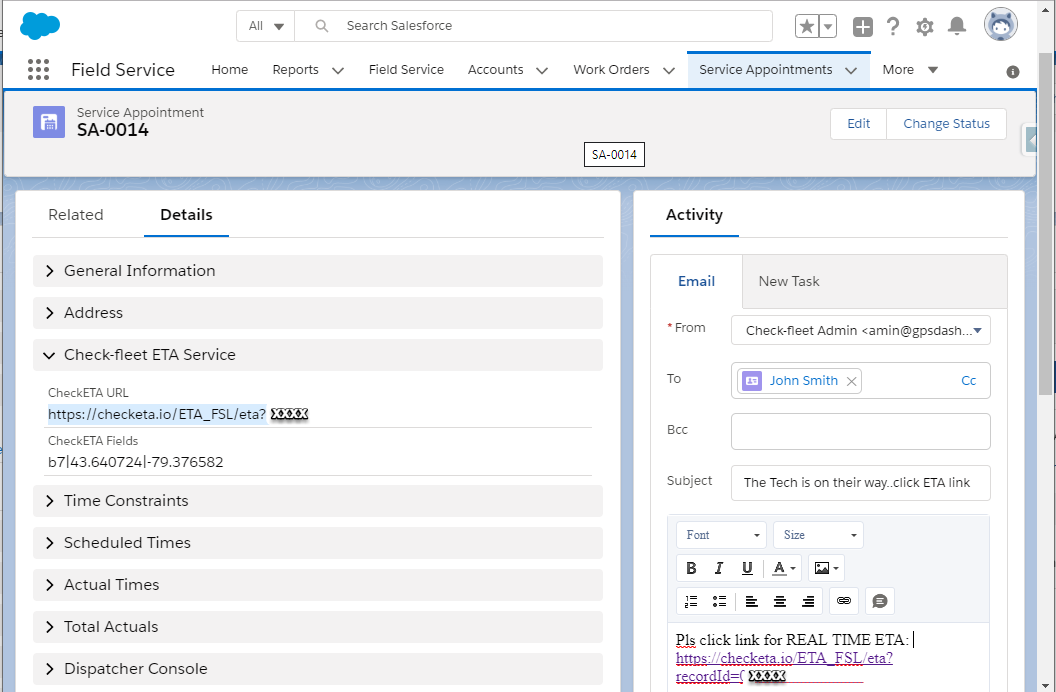 check fleet eta service for fsl email real time eta link to contacts ...