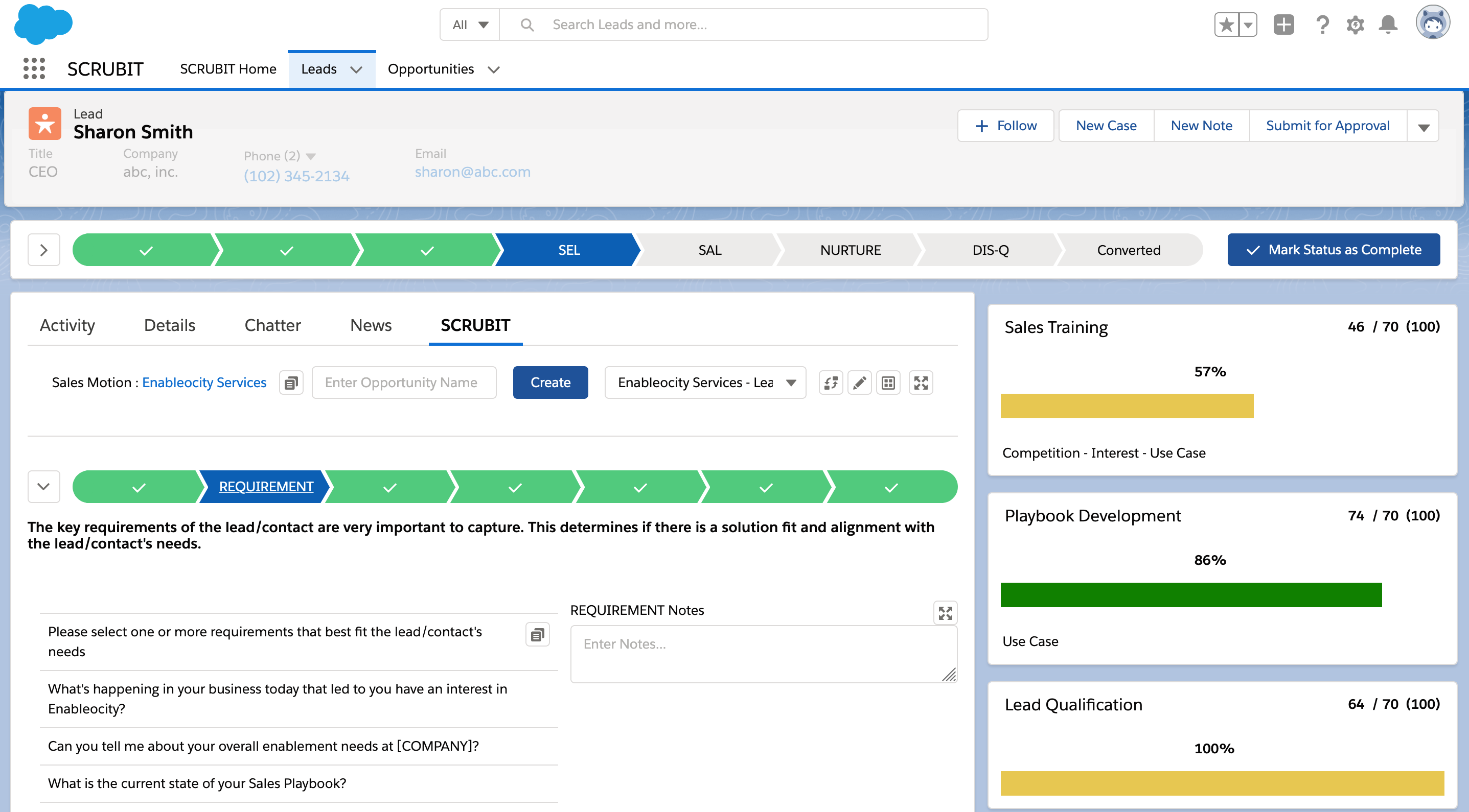 scrubit stages with guided questions