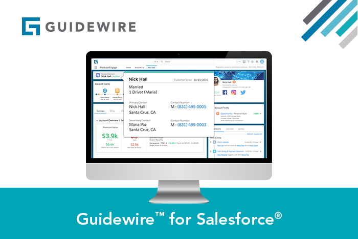 guidewire for salesforce fsc sales services cloud