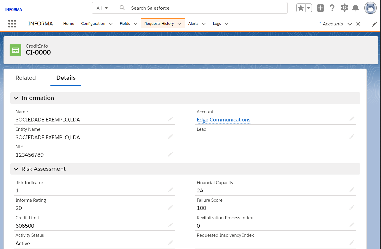 creditinfo report details