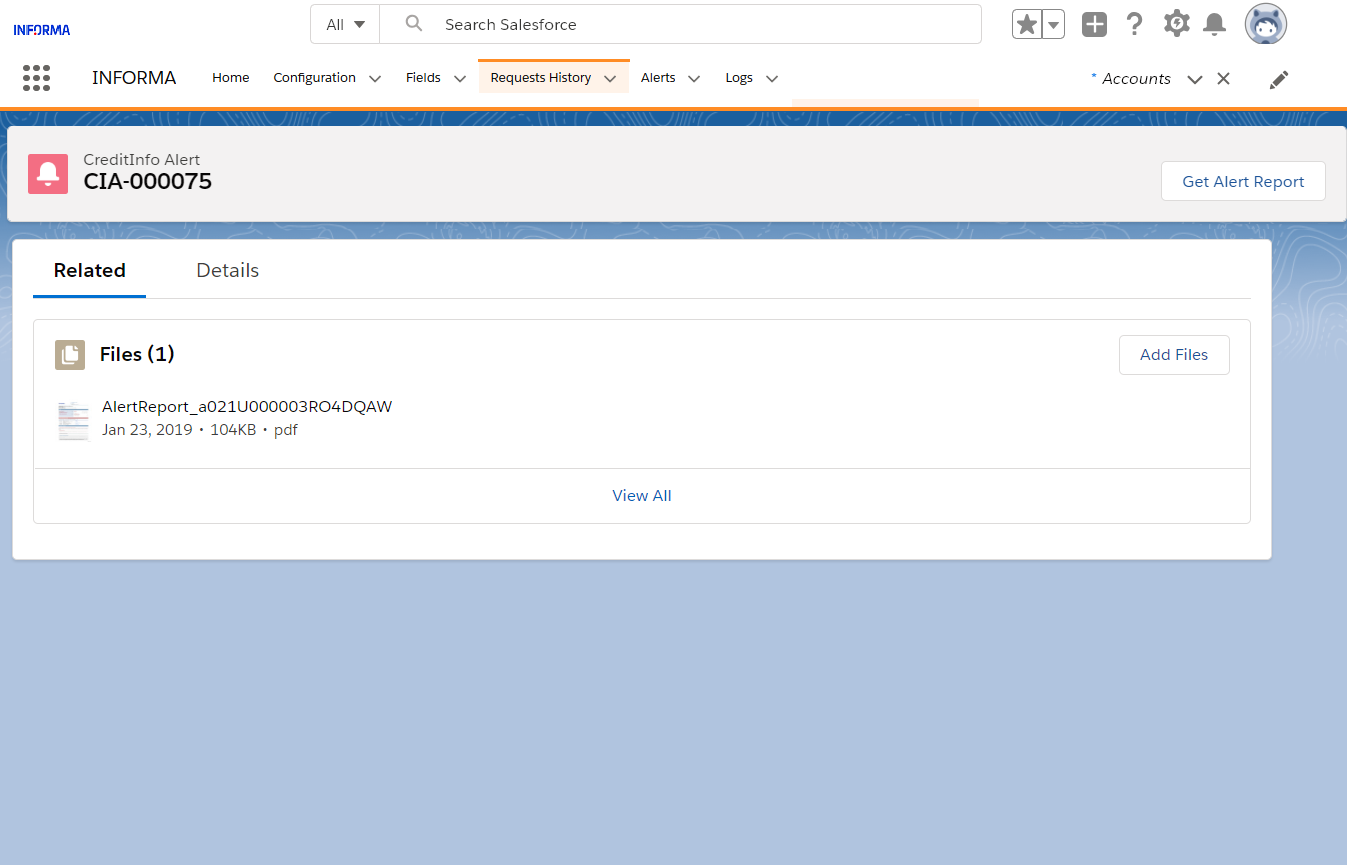 credit info alert related