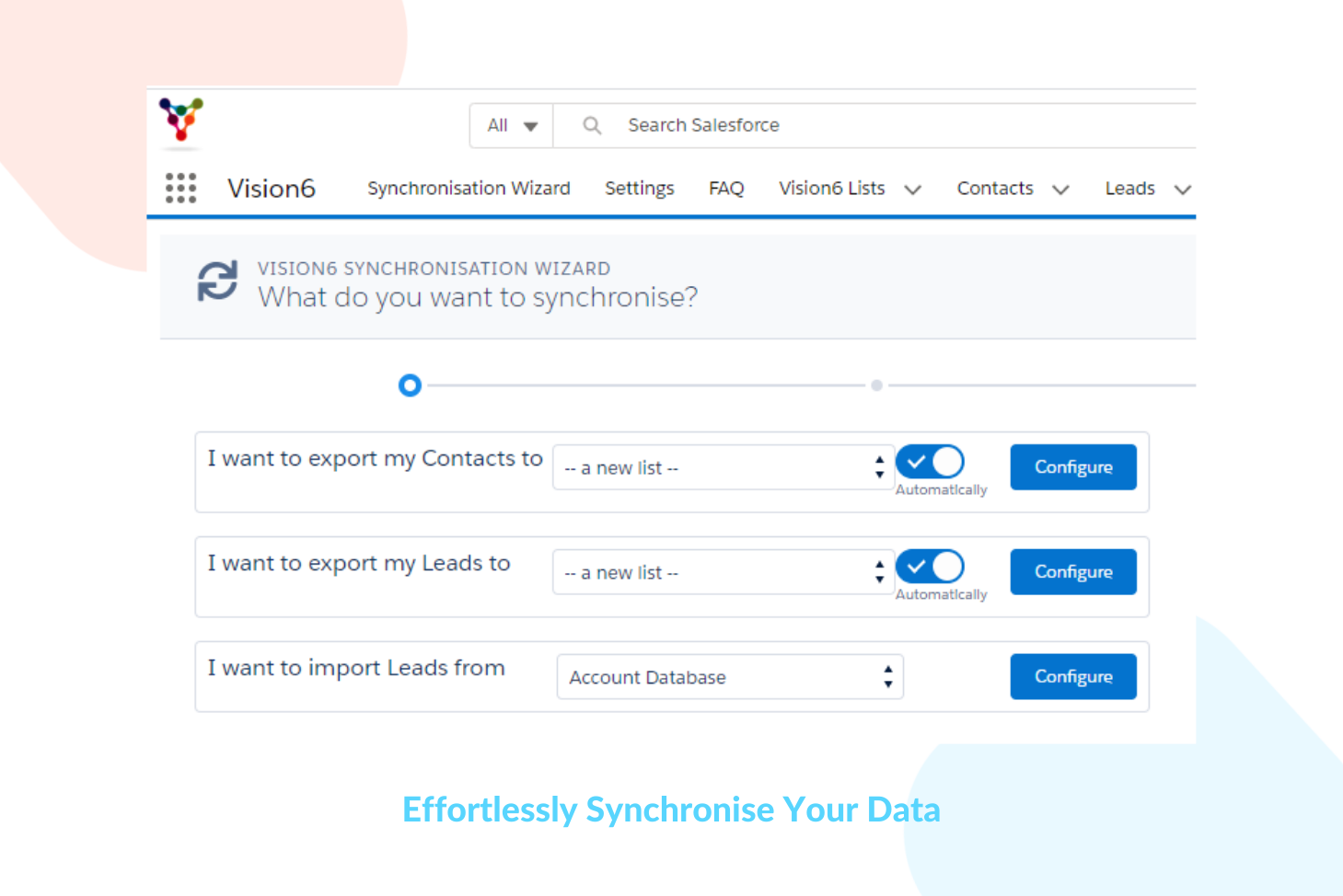 automatically synchronise data